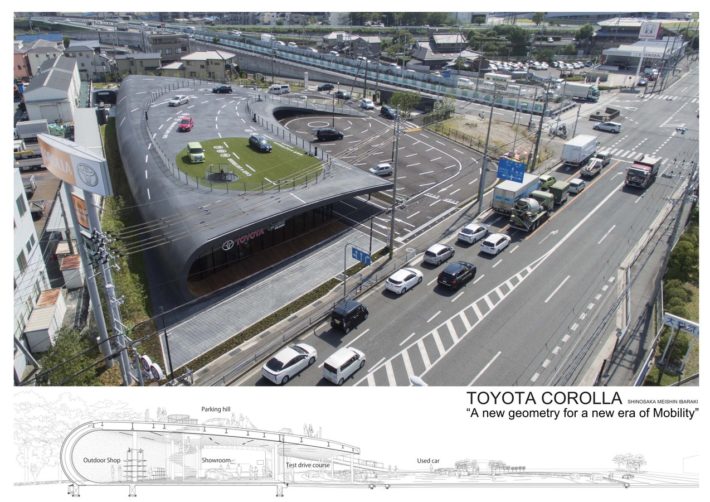 Toyota Corolla Shinosaka Meishin Ibaraki by Takenaka Corporation