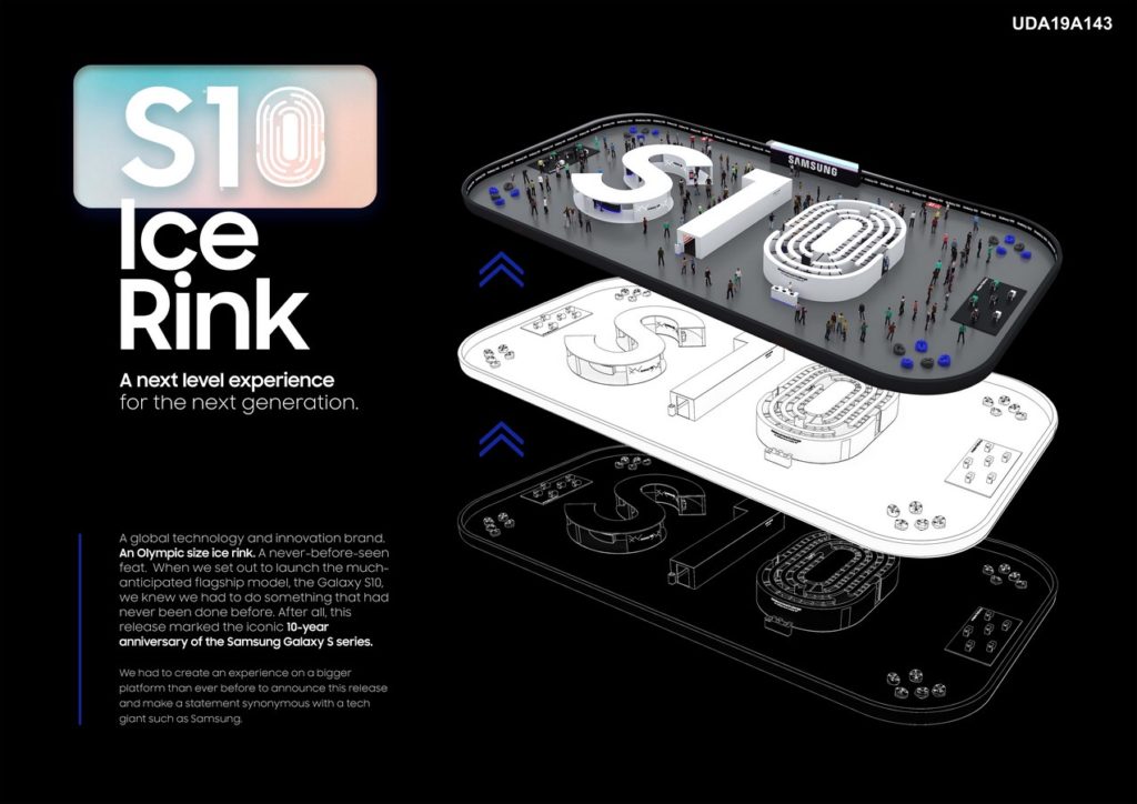 Third Award- Galaxy S10 Ice Rink Stand | Cheil MENA