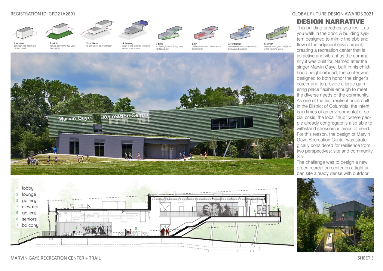 Second Award | Marvin Gaye Recreation Center | ISTUDIO Architects