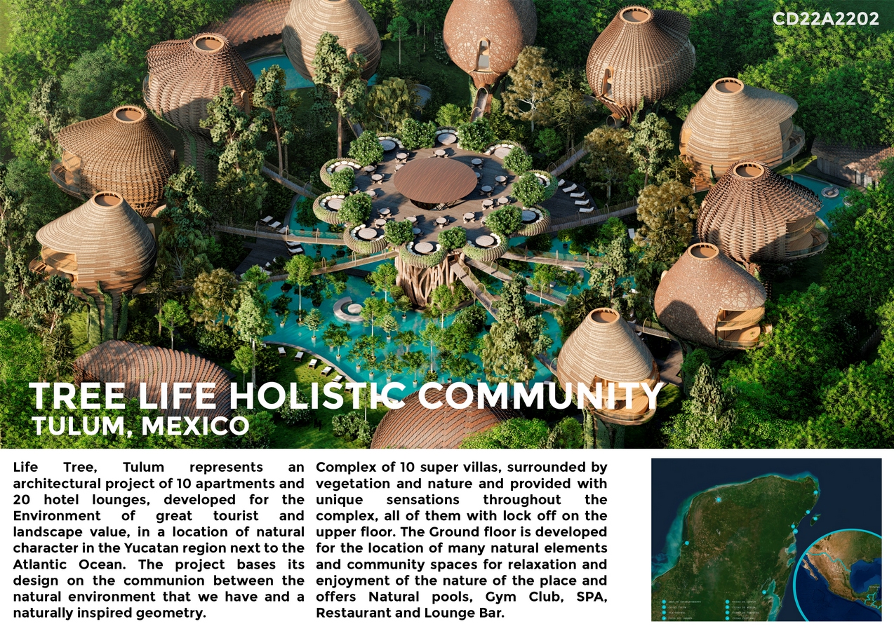 Gold Winner | Tree Life Holistic Community, Tulum | DNA Barcelona ...