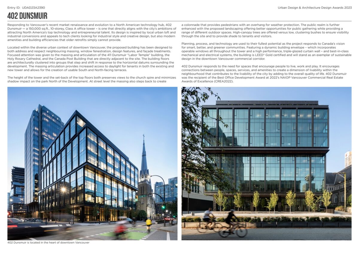 Gold Winner – 402 Dunsmuir by B+H Architects