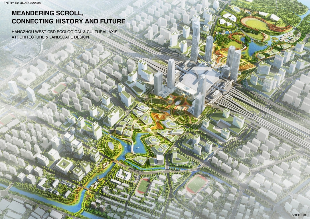 Gold Winner – Hangzhou west cbd ecological-cultural axis architecture ...