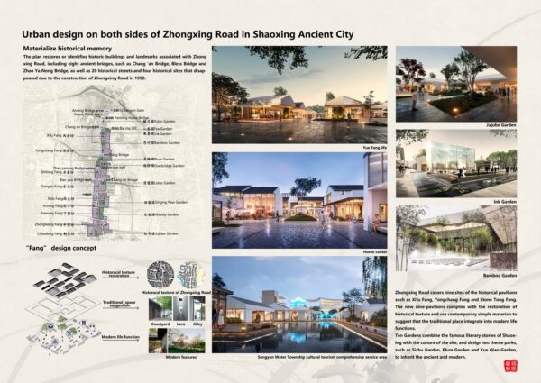 Gold Winner | Urban design on both sides of Zhongxing Road in Shaoxing ...