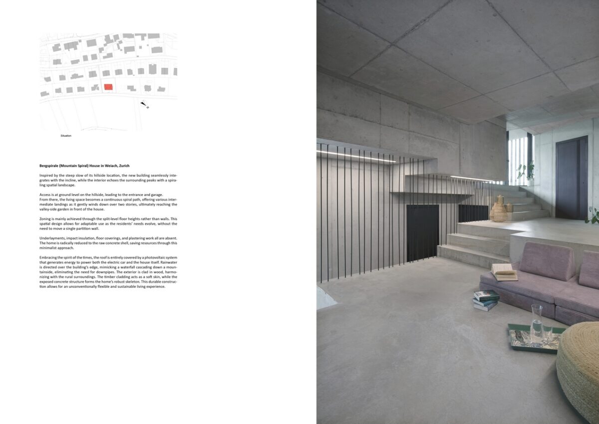 Gold Winner | Bergspirale (Mountain Spiral) House in Weiach, Zurich | BE ARCHITEKTUR GMBH, Boris ...